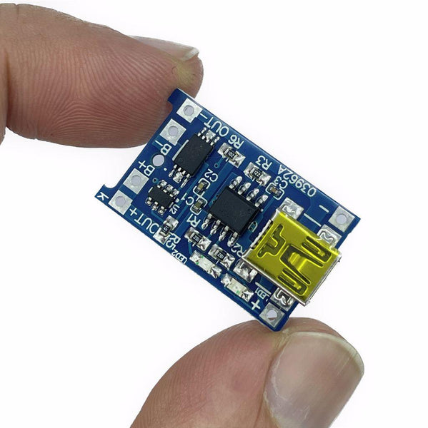 Mini USB TP4056 1A Li-ion Lithium Battery Charging Module (with Protec – Indian Hobby Center