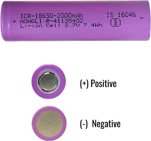 Hongli 2200mAh 18650 Rechargeable Lithium ion Battery, 3.7 V 8-14Wh Li ...