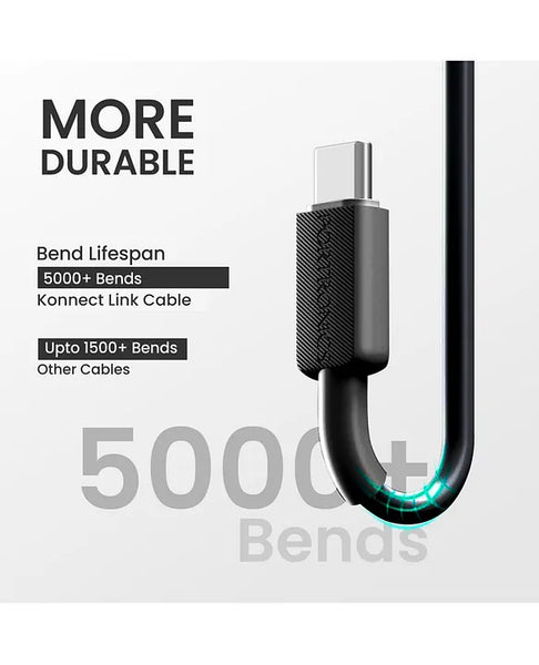 Portronics POR 2065 USB-A to Type-C Data Cable 1 Meter Length (Black ...