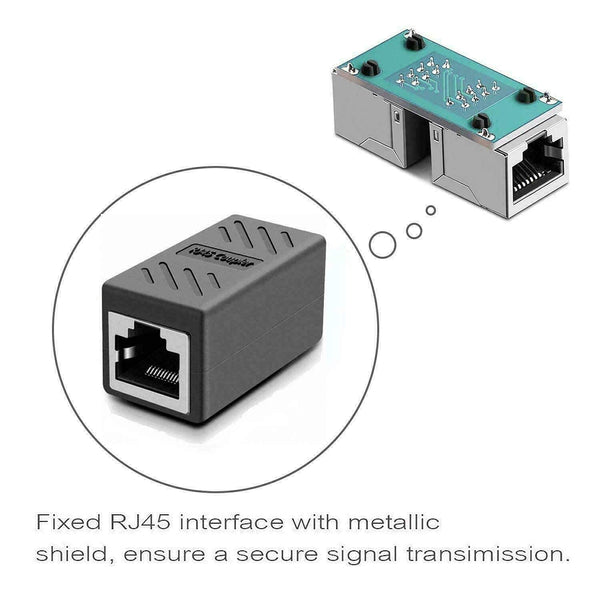 CAT6 RJ45 Female-to-Female LAN Cable Extension Adapter (Metal) – Indian ...
