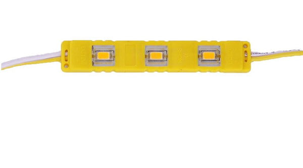 YELLOW- 12V 3 LED SMD Module Injection Decorative Waterproof LED Strip ...