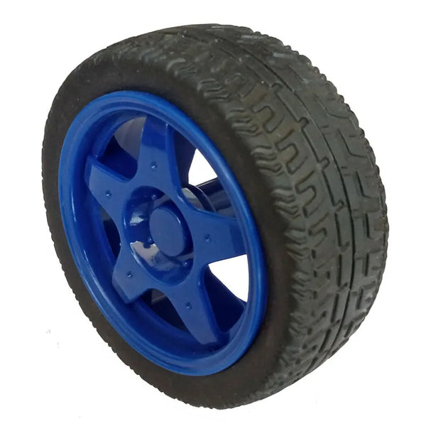 BO Wheel Blue 65mm Robot Wheel – Indian Hobby Center