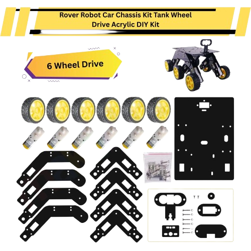 6 Wheel Tank DIY Robot Chassis Kit – Indian Hobby Center