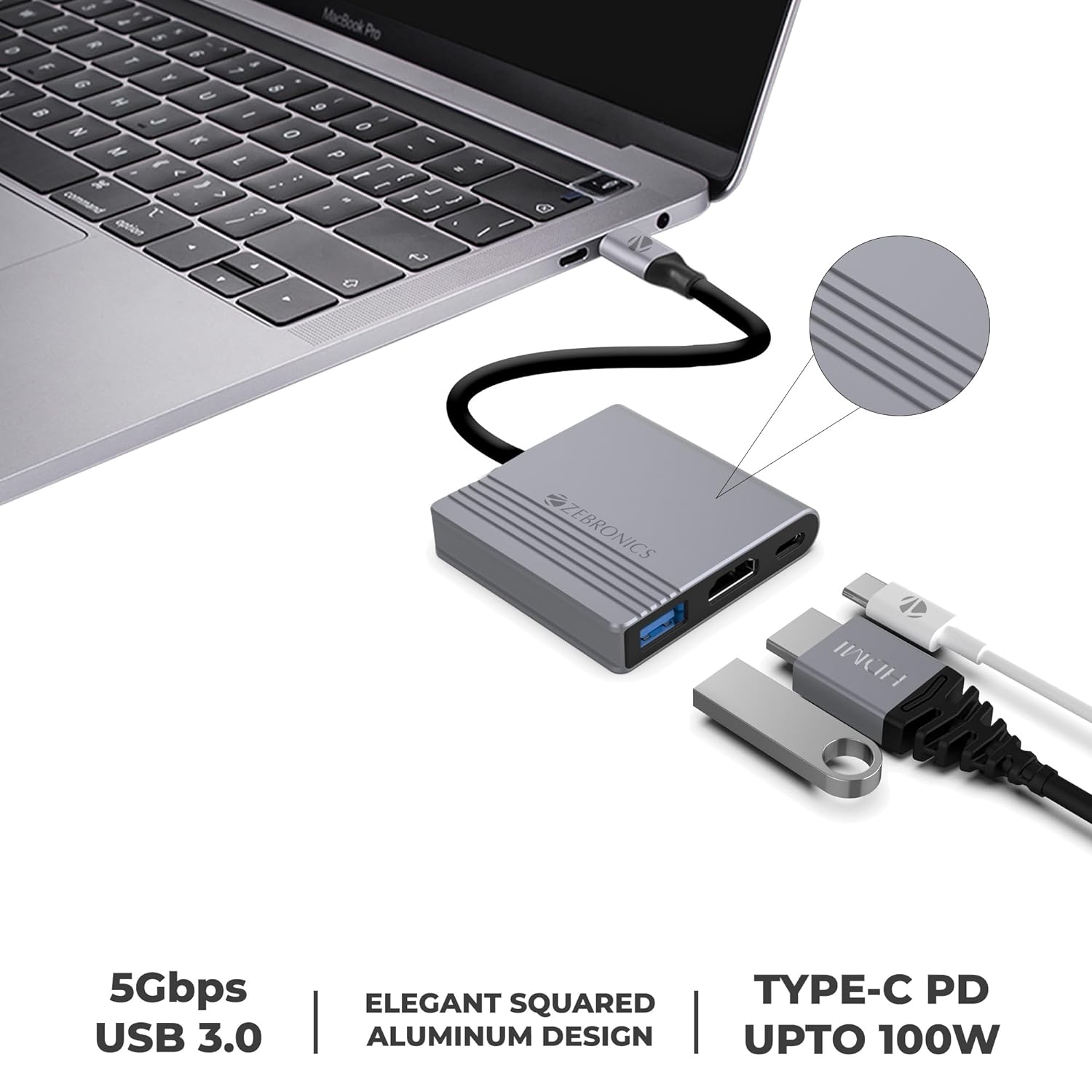 ZEB-TA600 ZEBRONICS USB Type C MULTIPORT Adapter – Indian Hobby Center