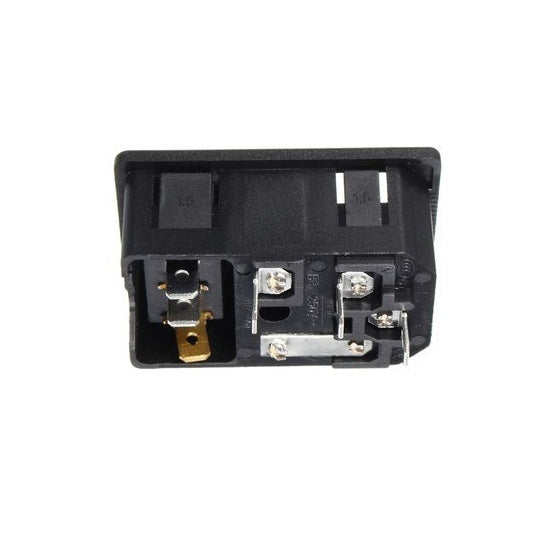 AC-01 Socket 3 Pin AC Power Socket With Indicator Switch and Fuse Conn ...