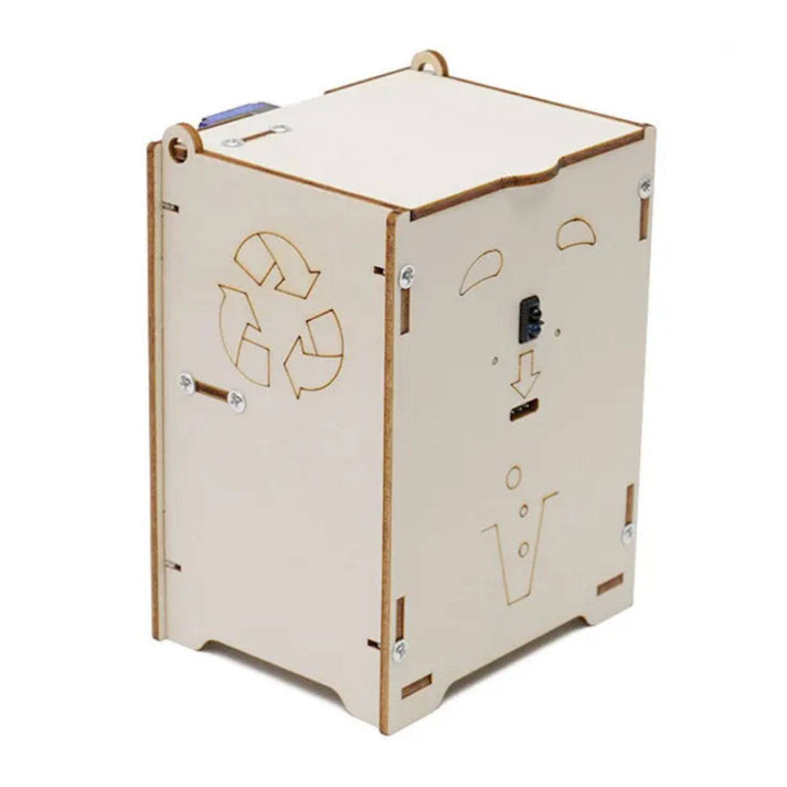 DIY Smart Trash Can STEM Kit Wooden DIY Automatic Dustbin Infrared Ind ...