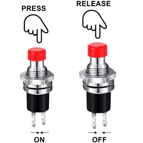 PBS 110 Red Panel Mount Momentary Reset Push Button Switch (1 Pc ...