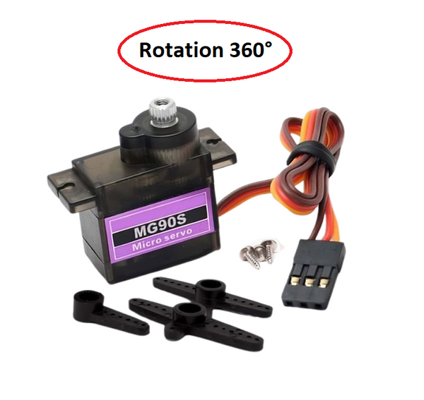 (360) Towerpro MG90S Micro Digital Servo Motor (360° Continuous Rotati ...