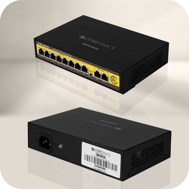 ZEB-8PPM2UM 8-Port POE Switch with 10 Ports PoE – Indian Hobby Center
