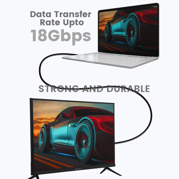 Zebronics Zeb-HAA1520C (1.5 Meter) HDMI Cable Supports 3D, 4K, ARC & C ...