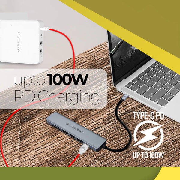 ZEBRONICS ZEB-TA700 7 in1 USB Type C Multiport Adapter with USB, HDMI ...