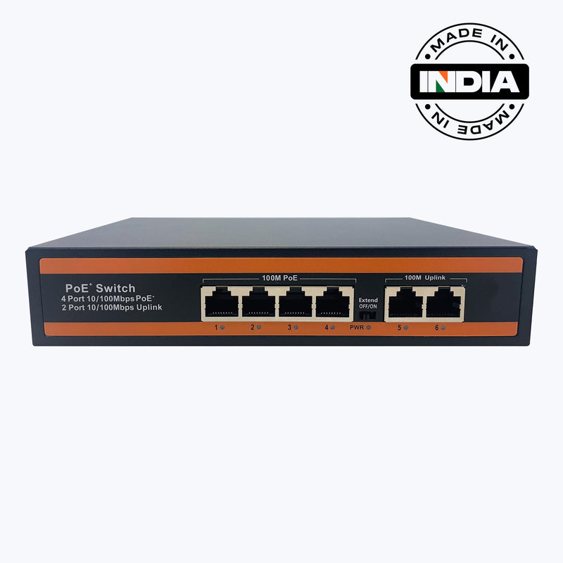 ZEB-4PPM2UM 4-Port POE Switch with 6 Ports PoE – Indian Hobby Center