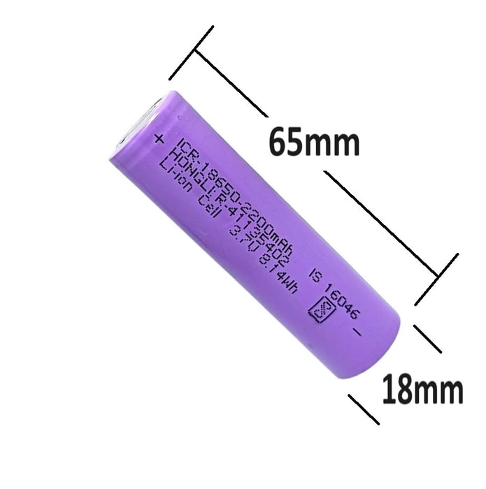 Hongli 2200mAh 18650 Rechargeable Lithium ion Battery, 3.7 V 8-14Wh Li ...