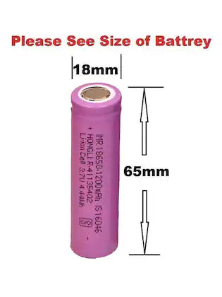 Hongli 1200mAh 18650 Rechargeable Lithium ion Battery, 3.7 V 4.44Wh Li ...