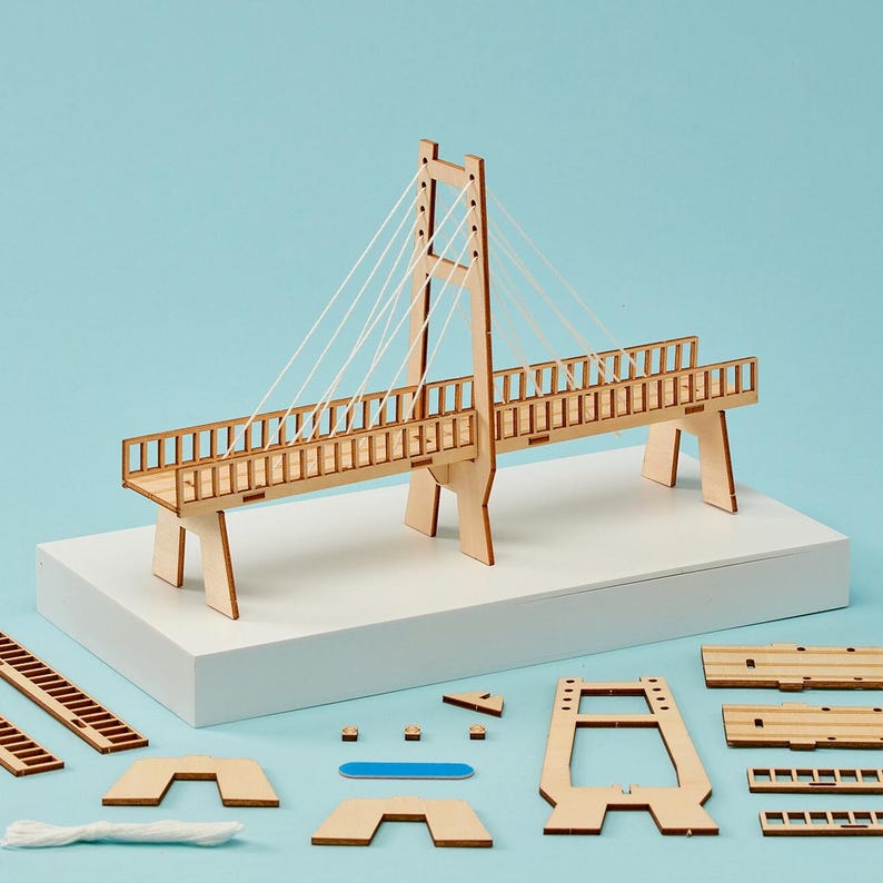 DIY Cable Bridge System Educational STEM Toy Craft Kit for Kids ...