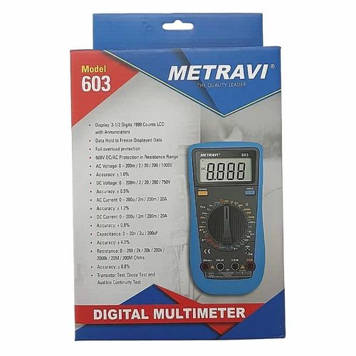 Metravi 603 Digital Multimeter 3-1/2 Digits / 1000V – Indian Hobby Center