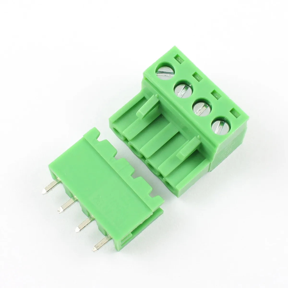 4 Pin Straight Male Female Plug-in Screw Terminal Block Connector PBT ...