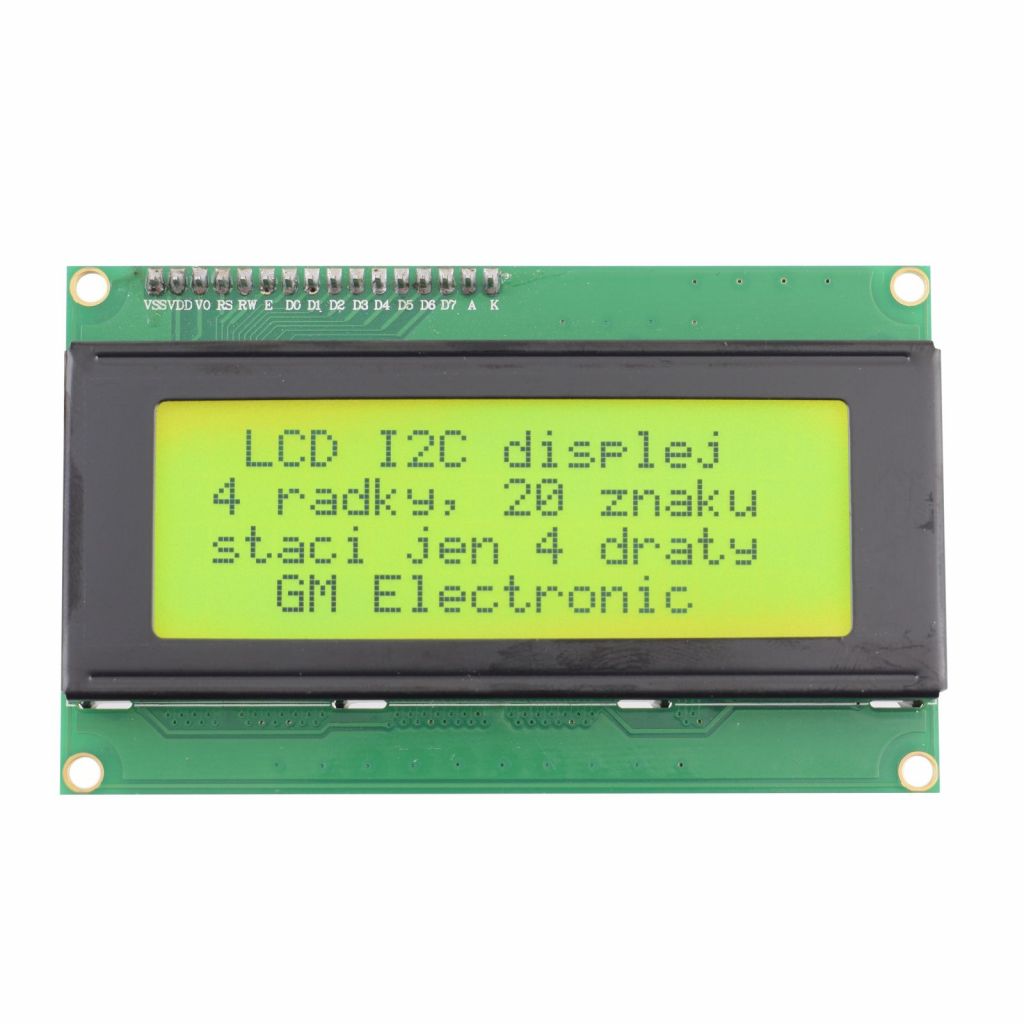 20x4 LCD with I2C 2004 Display with Yellow Backlight & IIC/I2C Interfa – Indian Hobby Center